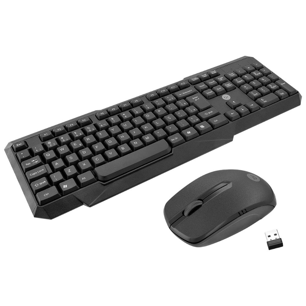 TECLADO E MOUSE SEM FIO USB 2.4GHZ ABNT2 0055 BRIGHT NONE | Mundial ...